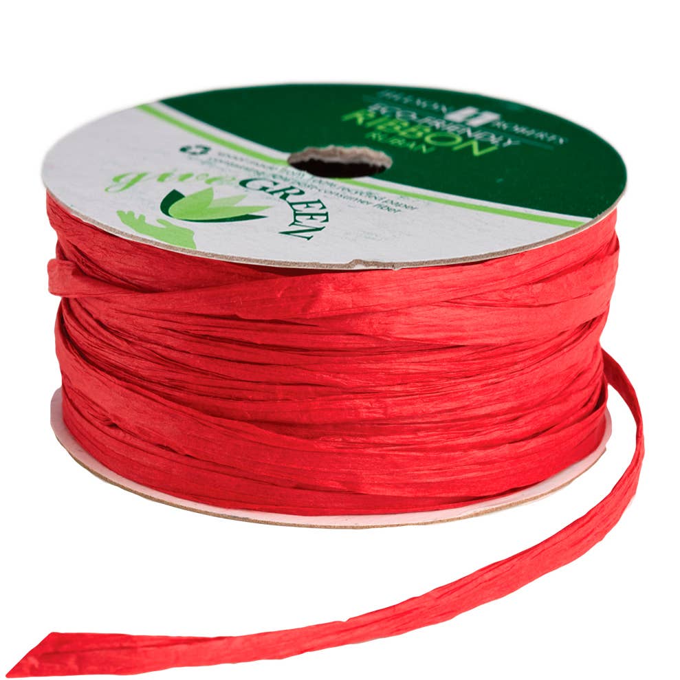 Red Ribbon - Paper Raffia - Paper Herald